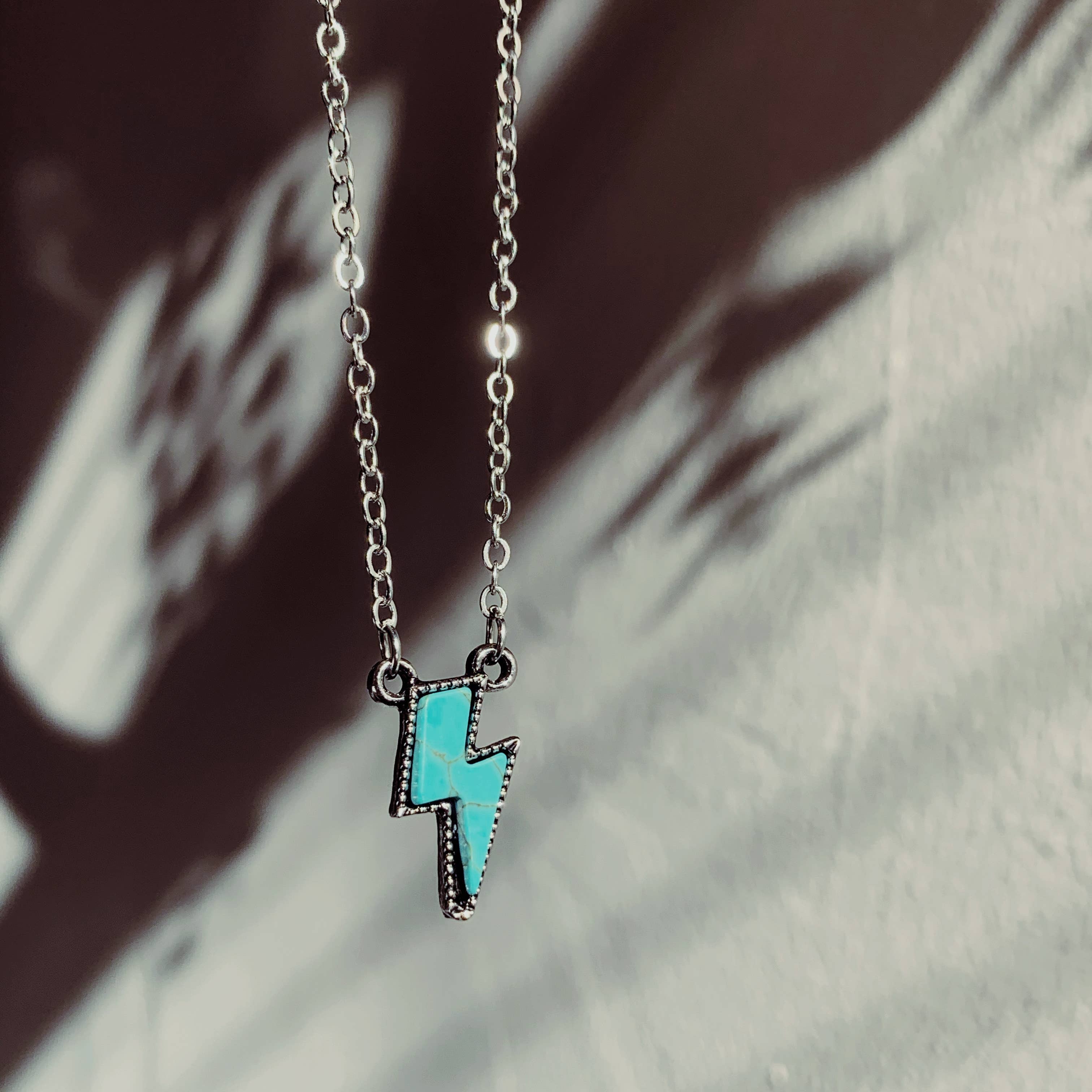 Turquoise Lightning Bolt Necklace – CHAOS + CO.